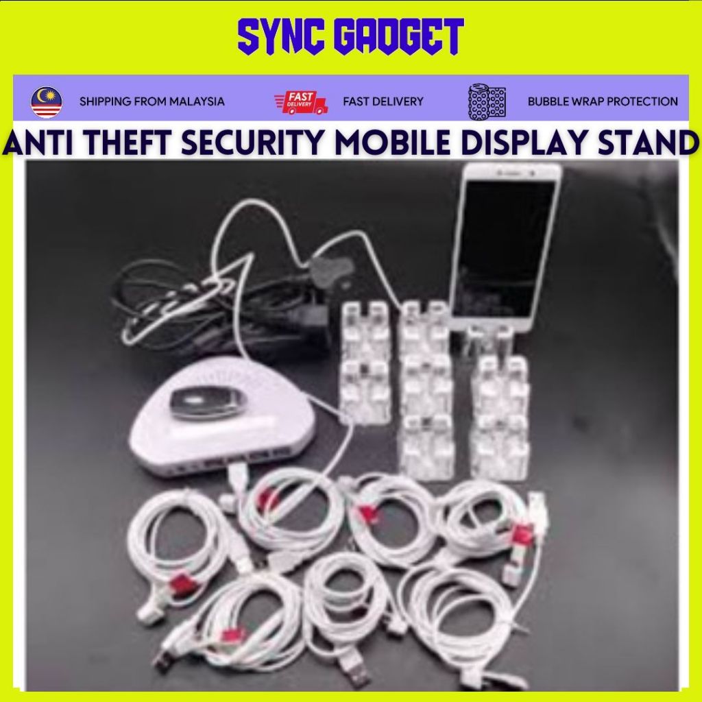 Anti theft security mobile phone display stand (6\8 Ports) | Shopee ...