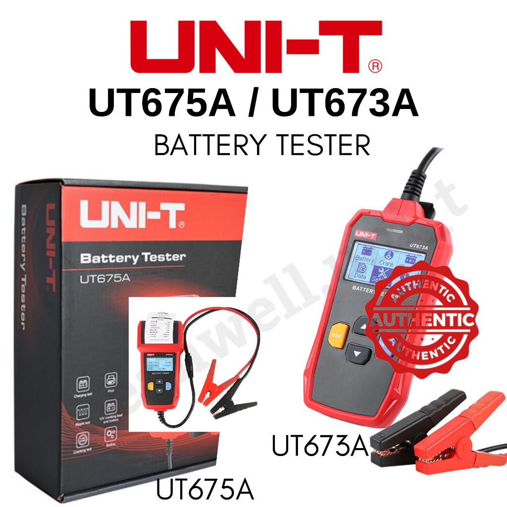 UNI-T UT675A / UT673A Battery Tester 24V 12V Volt Automotive Load ...