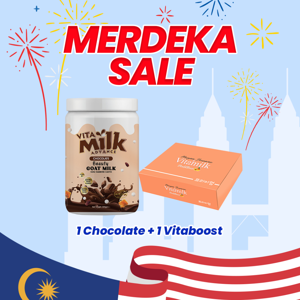 1 Botttle Vitamilk + 1 Box Vitaboost Peach Flavour | Shopee Malaysia