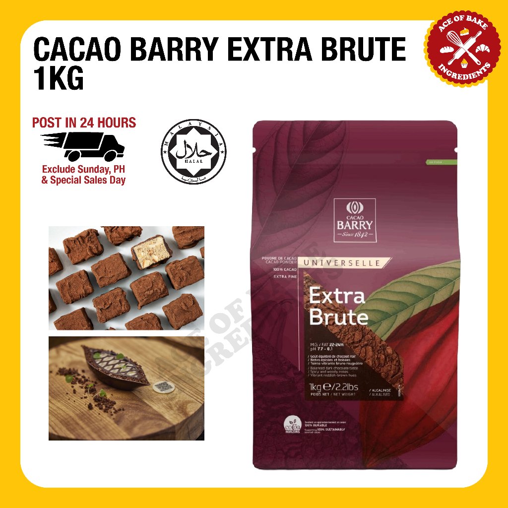 Cacao Barry Extra Brute Cocoa Powder 1kg | Shopee Malaysia