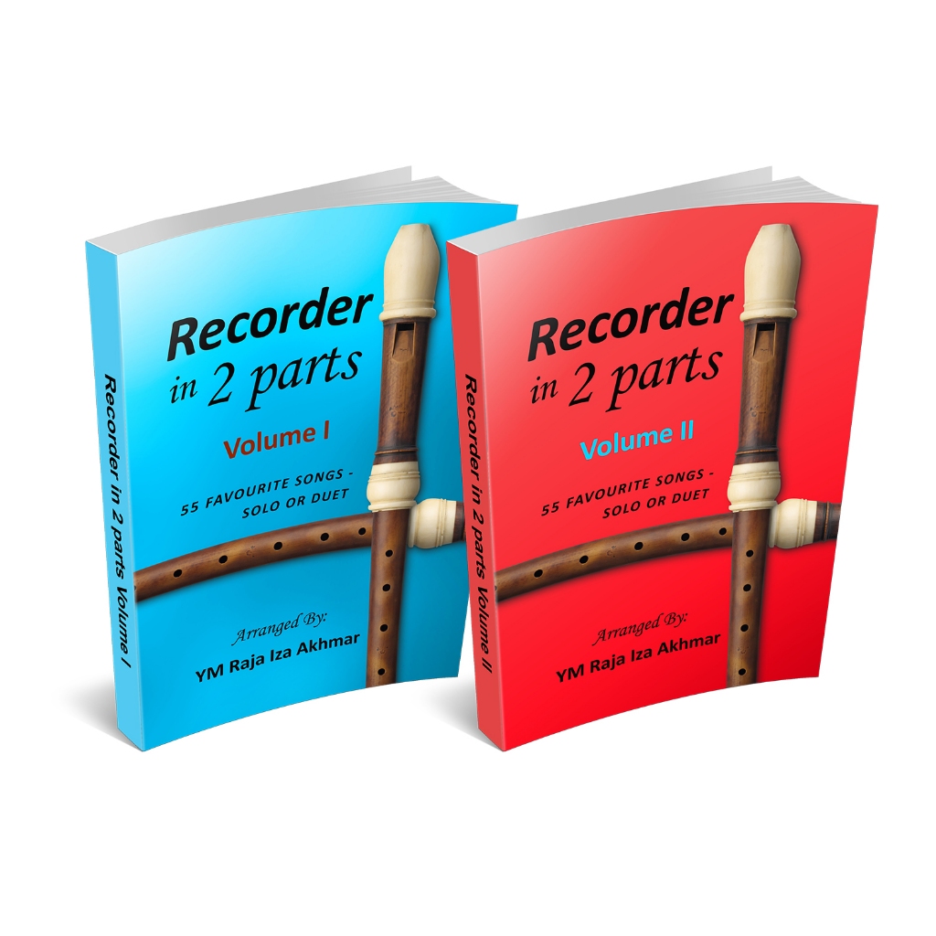 Recorder in 2 Parts | YM Raja Iza Akhmar | Recorder Music Book | 55 ...