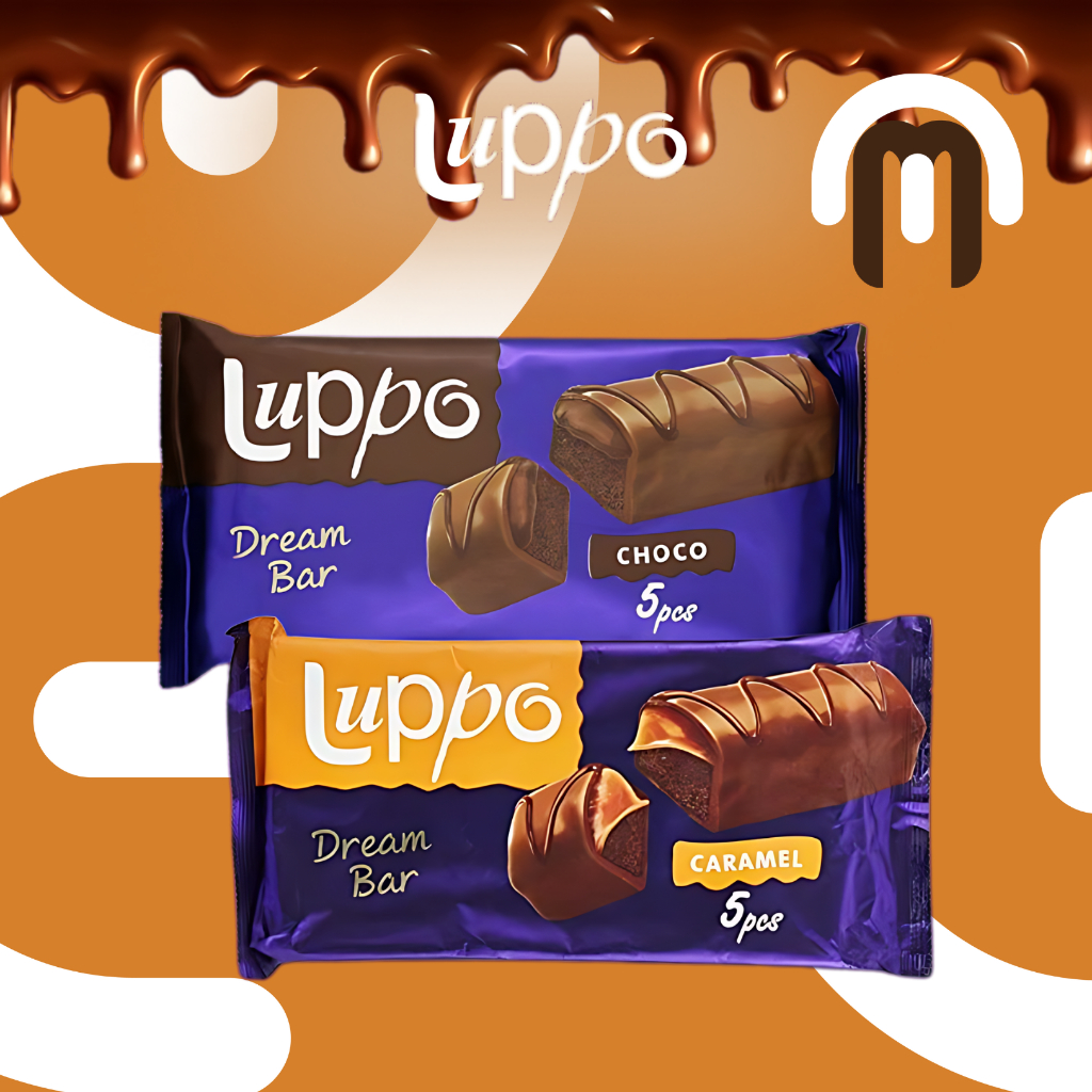 Luppo Dream Bar Cake 30g x 5pcs - Caramel and Dark Chocolate | Shopee ...