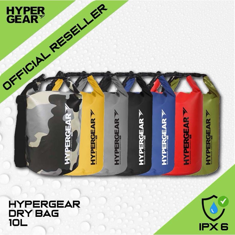 Hypergear Dry Bag 10L - Waterproof Bag IPX6 (100% Original + 1 Year ...