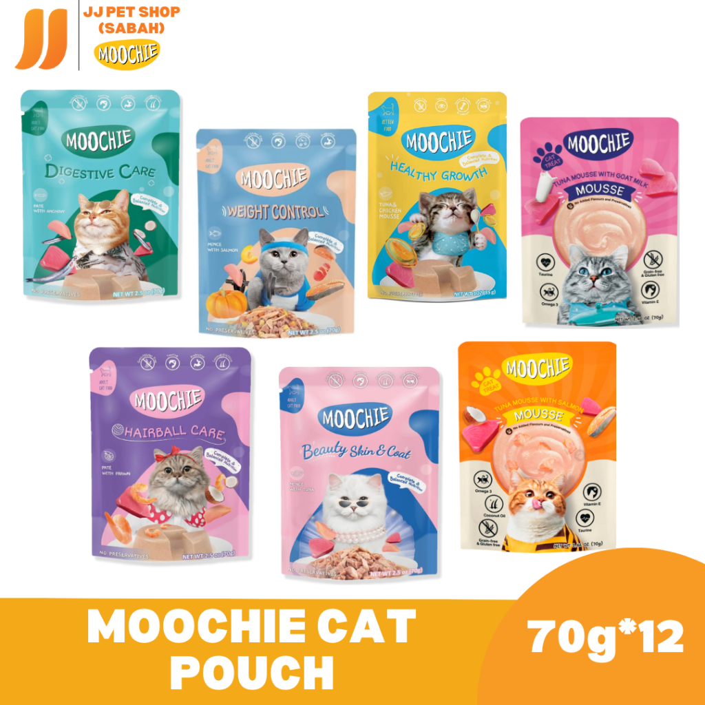 Moochie Cat Food 70g*12 (12 pouch) | Shopee Malaysia