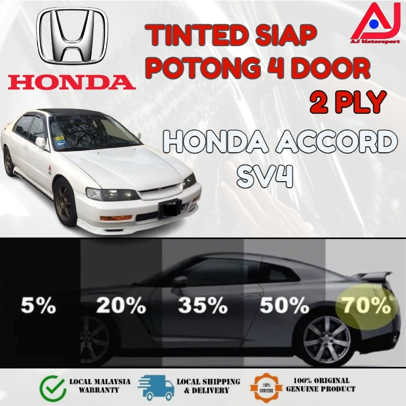 Honda Accord SV4 4 Door Tinted 2PLY UV Hitam(Gelap 30% 50% 65% 80% 95% ...