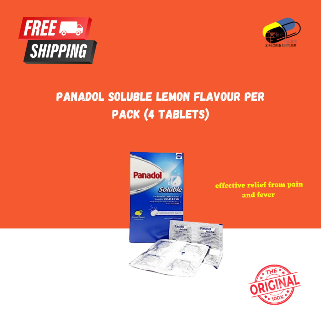 Panadol Soluble LEMON FLAVOUR PER PACK (4 TABLETS) | Shopee Malaysia