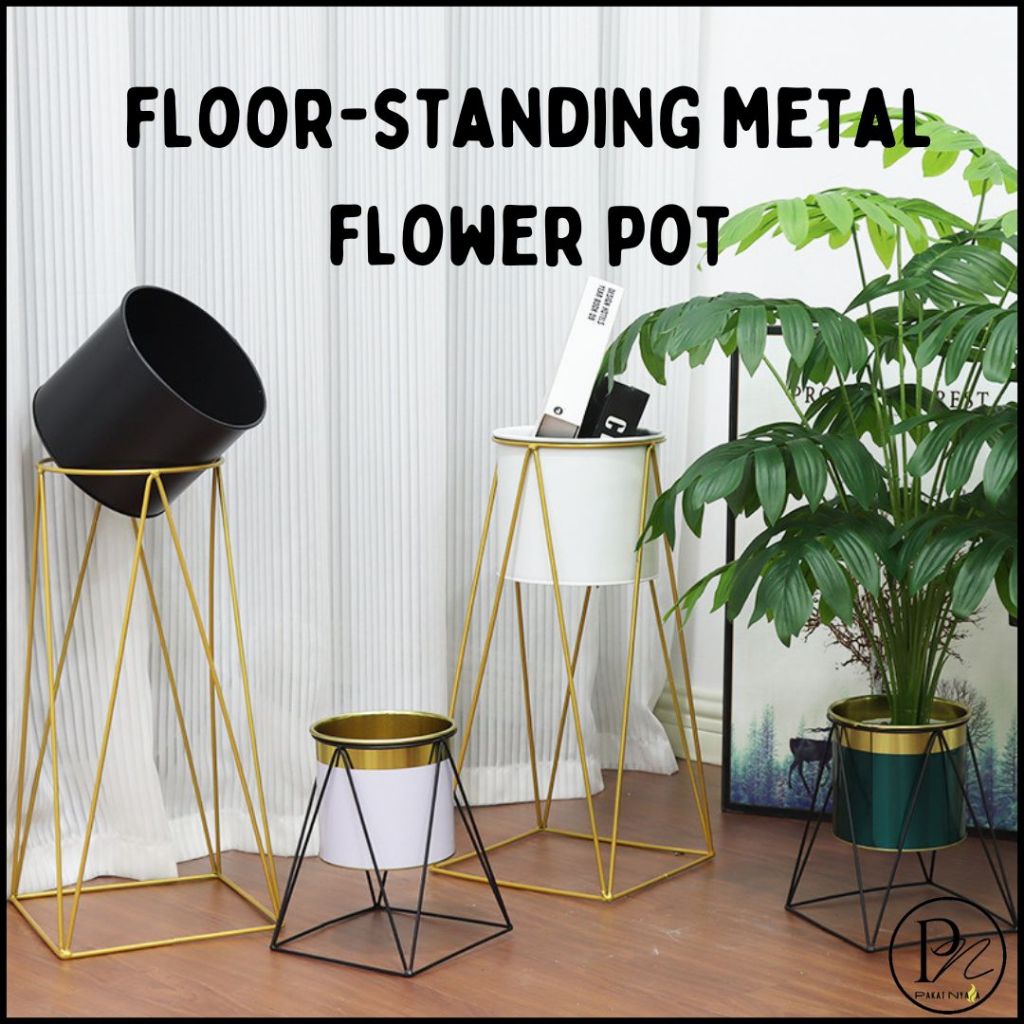 Pasu Modern Nordic Style Pokok Bunga Hiasan Dalam Rumah Indoor Metal ...