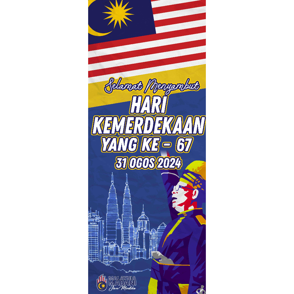 Bunting MERDEKA 1 / Bunting Sambutan KEMERDEKAAN Malaysia 2024 ...