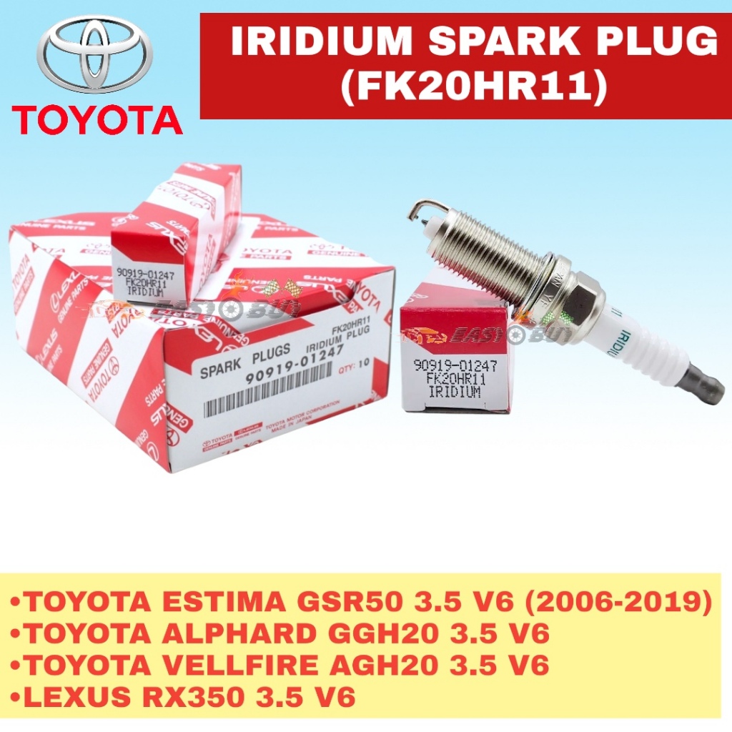 TOYOTA IRIDIUM Spark Plug (FK20HR11) 90919-01247 Toyota Estima GSR50 ...
