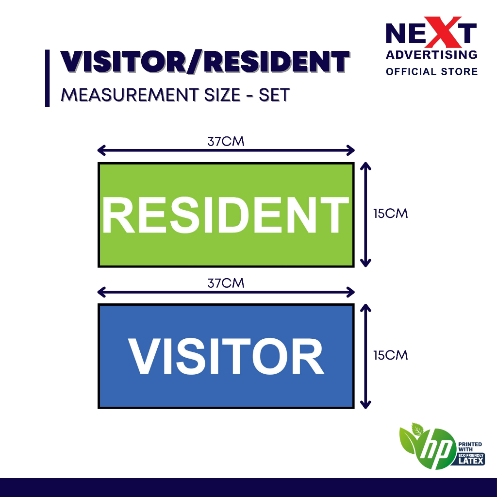 Guard House Sign | Visitor / Resident Sign | Sticker on Board | Shopee ...