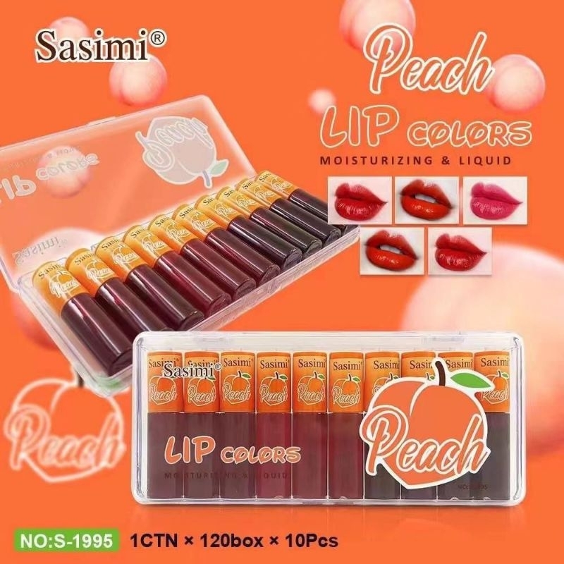 READY STOCK SASIMI PEACH LIP TINT 1BOX/10PCS | Shopee Malaysia
