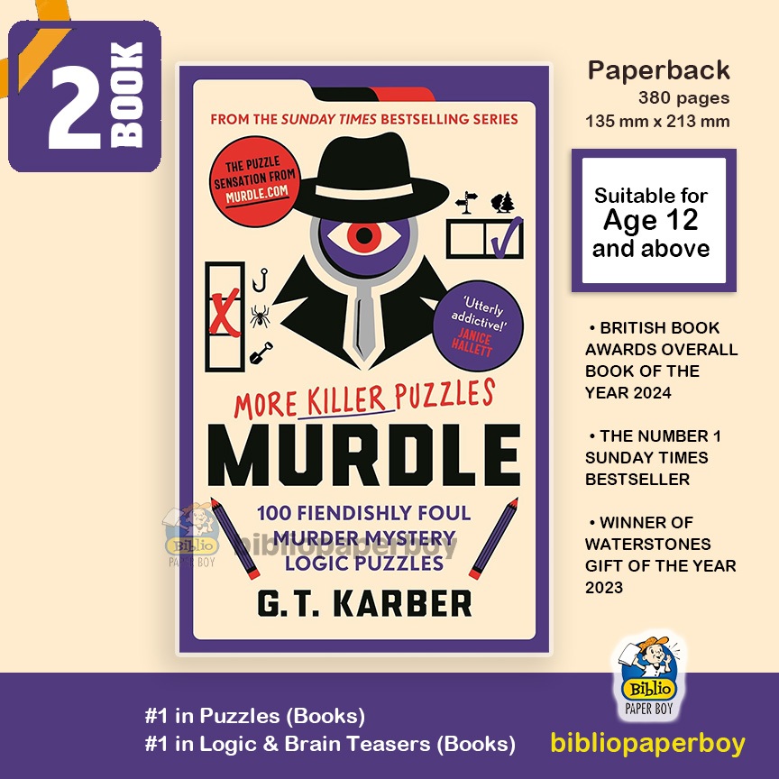 Murdle Book 2 : More Killer Puzzles -100 Fiendishly Mystery Logic ...