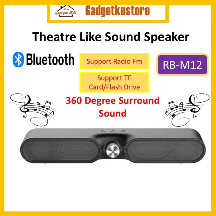 [CLEARANCE] REMAX RB-M12 BT Wireless Speaker Powerful Double Speaker ...