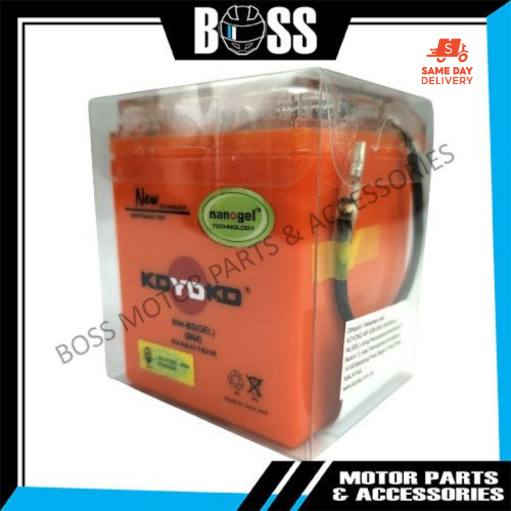 [KOYOKO] 6N4-BS (6V) NANOGEL Motorcycle Battery Bateri Motor YAMAHA Y80 ...