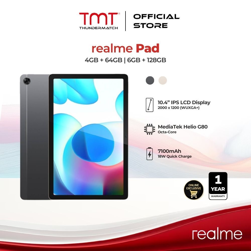 realme Pad LTE Tablet (4GB RAM + 64GB ROM)(6GB RAM + 128GB ROM) | 10.4 ...