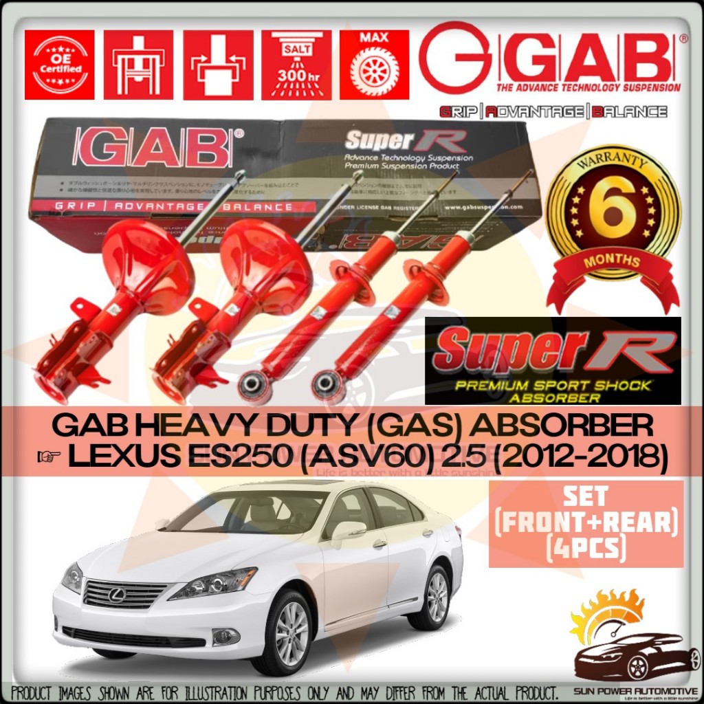 GAB SUPER R PREMIUM SPORT HEAVY DUTY Lexus ES250 ASV60 2.5 Gas Shock ...
