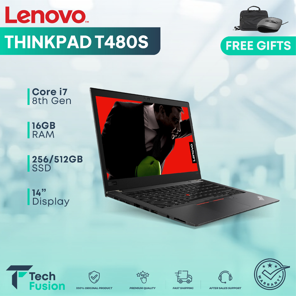 Lenovo ThinkPad Laptop 14" Display | Model T480s i7-8th Gen | 16GB Ram ...