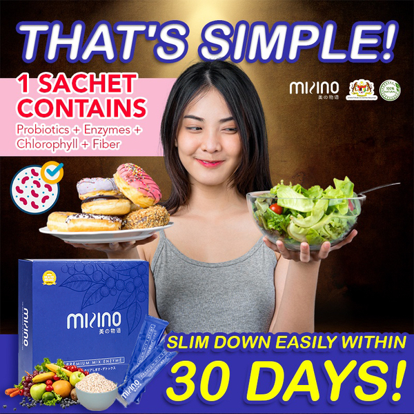 Mizino 日本酵素益生菌- 排毒瘦身王Mizino Beauty Story-Detox and Slimming King (15 packs/Box) | Shopee Malaysia