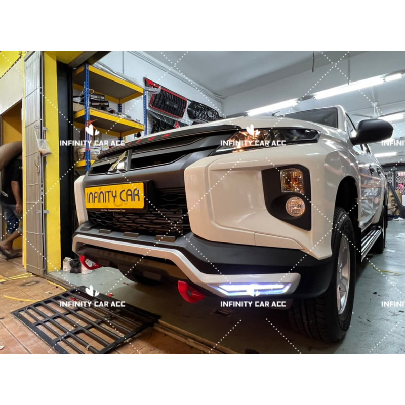 Mitsubishi Triton 2019 Front Skirt Front Bumper Guard V2 With Running ...