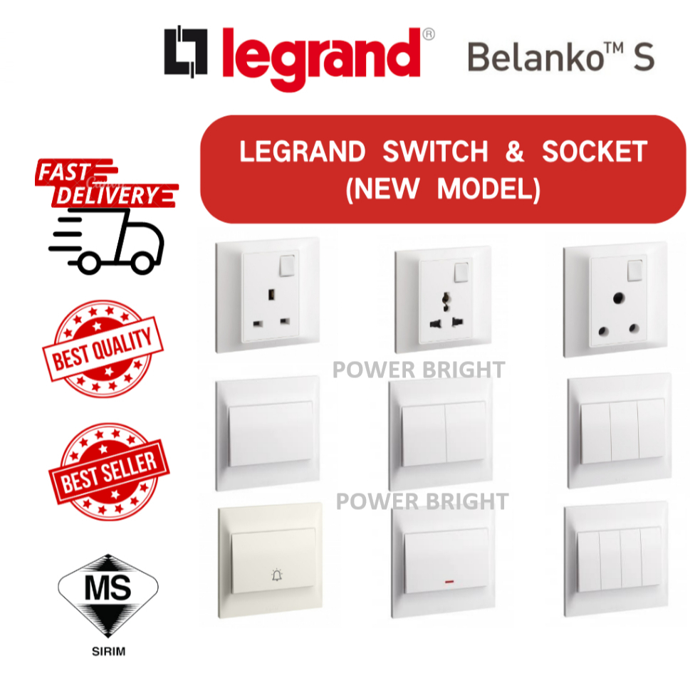 LEGRAND BELANKO S SERIES SWITCH & SOCKET | Shopee Malaysia