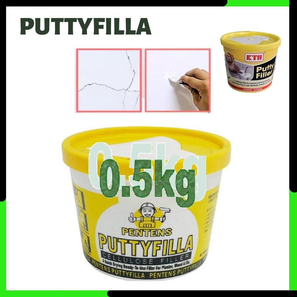 Pentens or KTH Wall Puttyfilla Cellulose Filler Putty Filler (0.5kg ...