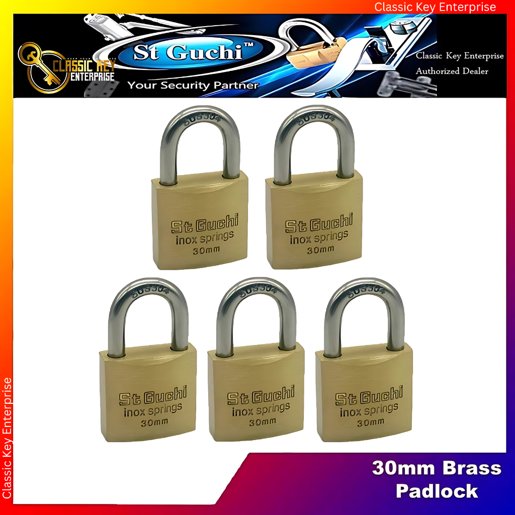 St guchi Padlock Solid Brass SGPL81 Anti rust Inox Springs SUS304 ...