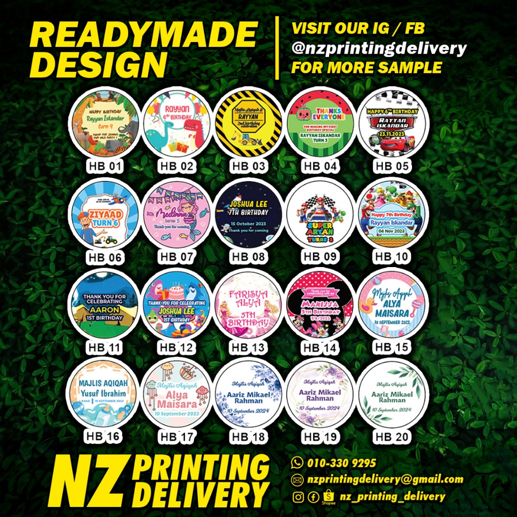 Sticker Happy Birthday Naming Ceremony Akikah Selamat Hari Jadi Aqiqah ...