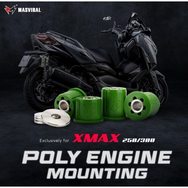 XMAX 250 XMAX 300 XMAX V1 V2 MASVIRAL ENGINE MOUNTING POLY BUSH SET ...