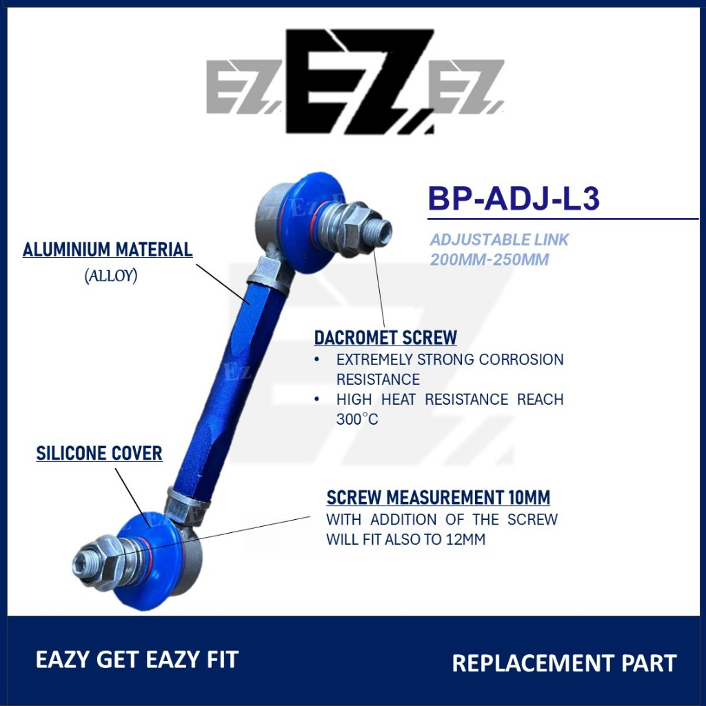 ALLOY MATERIAL UNIVERSAL ADJUSTABLE STABILIZER LINK WITH DACROMET SCREW ...