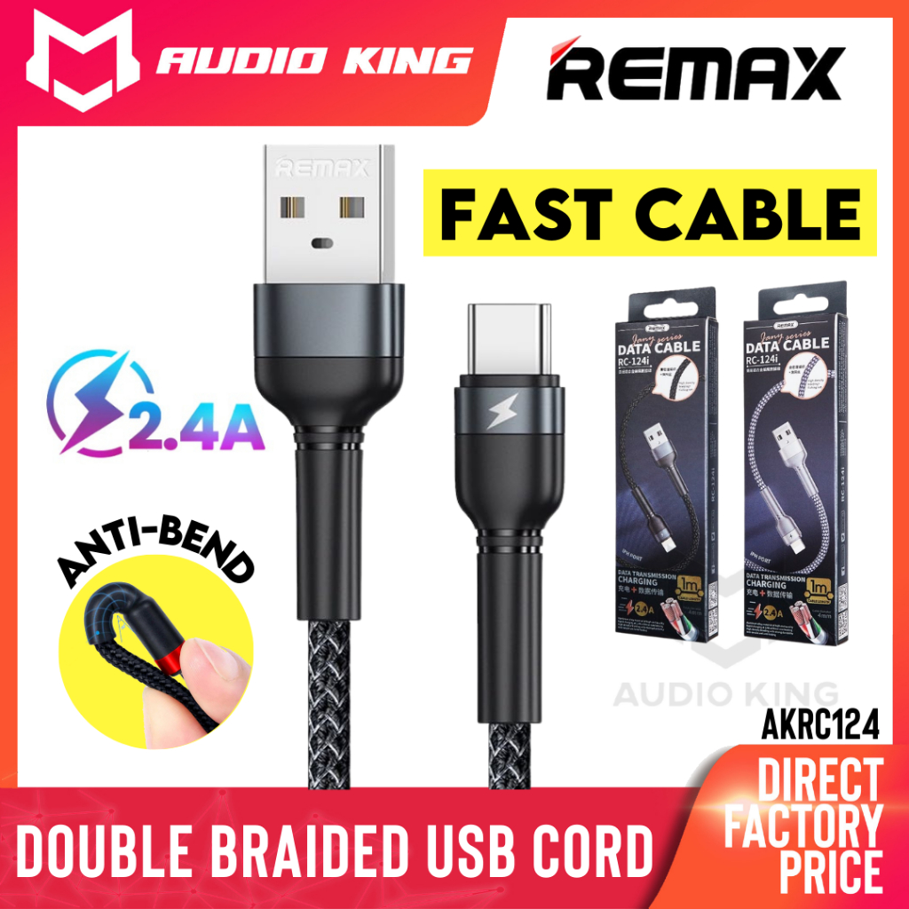REMAX Cable Quick Charger 2.4A Original Wayar Micro USB C Android Fast ...