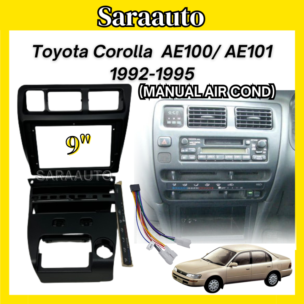 Android Player Casing 9" Inch Toyota Corolla AE100/ AE101 1992-1995 ...
