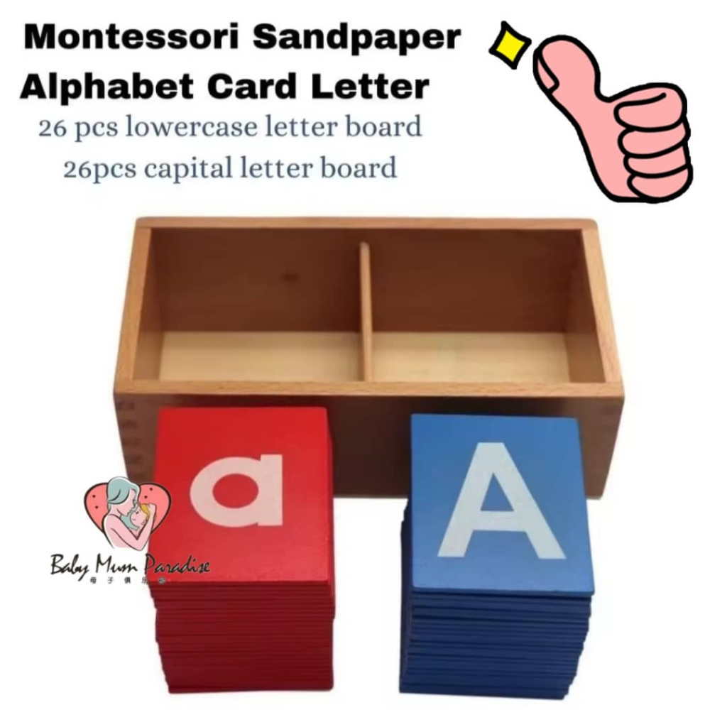 Montessori Sandpaper Alphabet Card Letter Uppercase And Lowercase ...