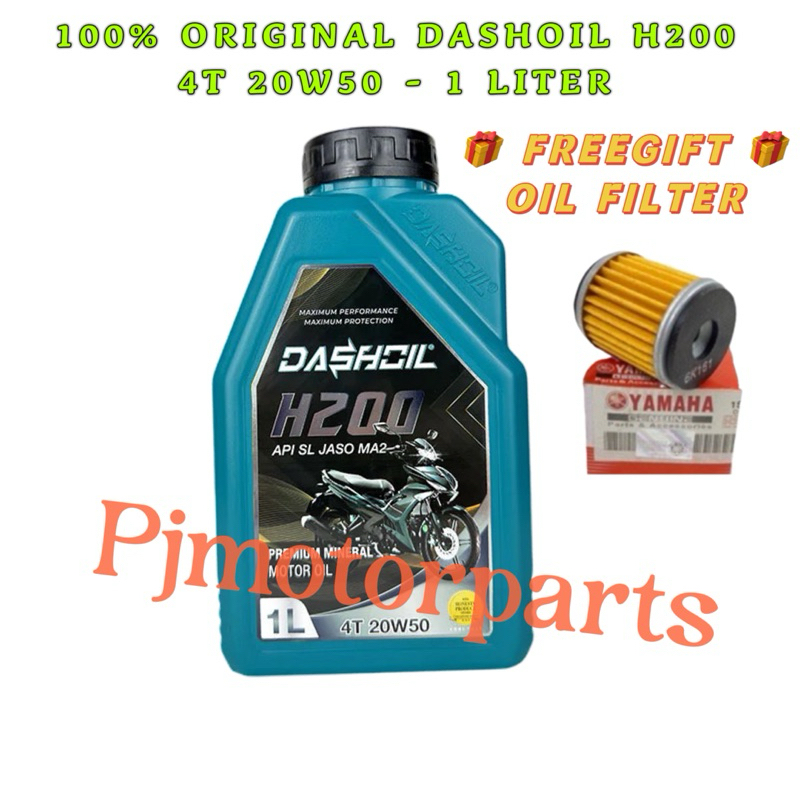 🎁FREEGIFT OIL FILTER🎁 (100% ORIGINAL DASHOIL) H200 4T MINERAL 20W50 1L ...