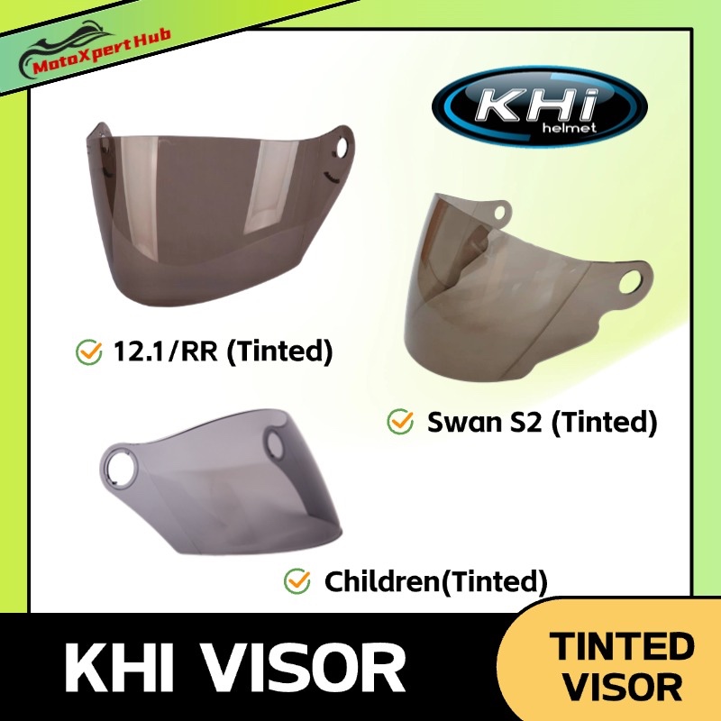 KHI 12.1/RR/Swan S2 Motorcycle Helmet Tinted Visor TY9013T(12.1 ...