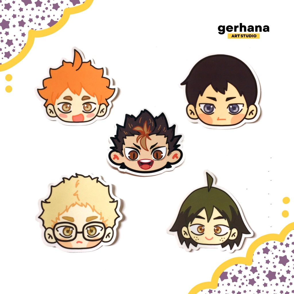 Haikyuu Karasuno Chibi Sticker | Yamaguchi, Hinata, Kageyama ...