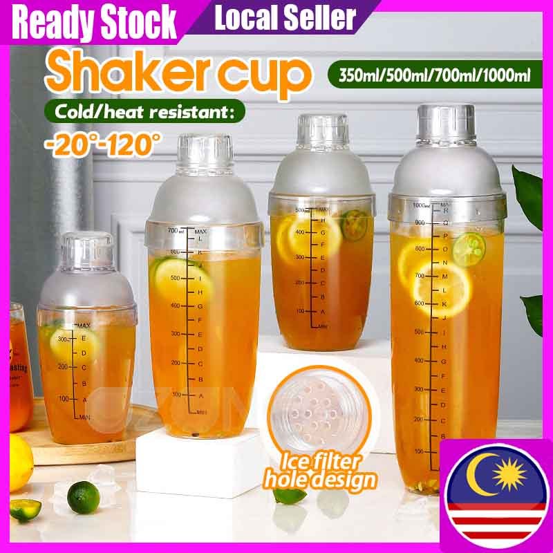 Cocktail Shaker 350ml/500ml/700ml/1000ml Plastic Bar Utensil Shaker Cup ...