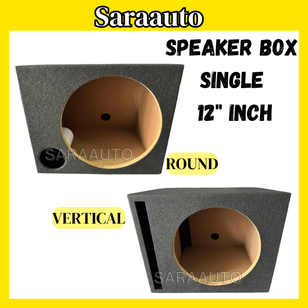 Speaker box / Subwoofer Box 12" Inch Single Round Hole / Vertical Hole ...