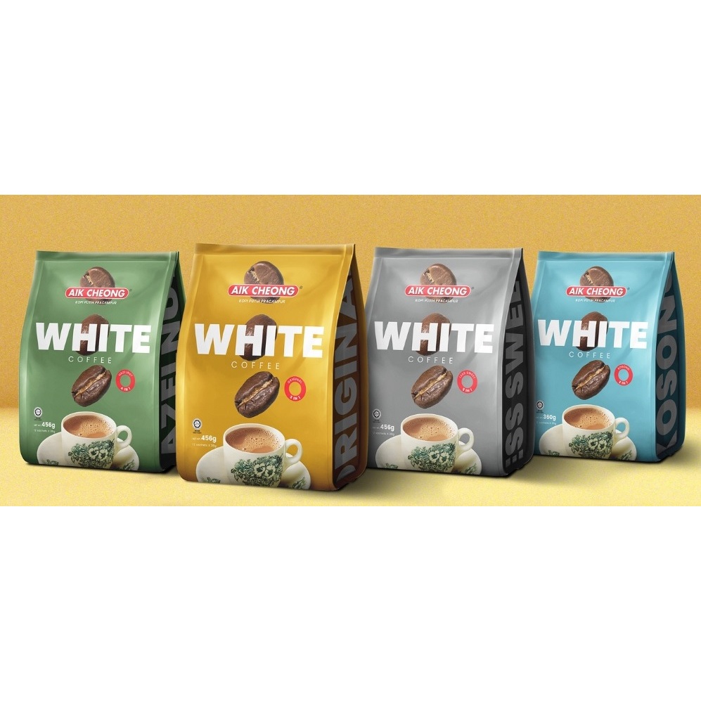 Aik Cheong 3in1 Original White Coffee / 4 in 1 Hazelnut/ Less Sugar / 2in1 No Sugar | Shopee ...