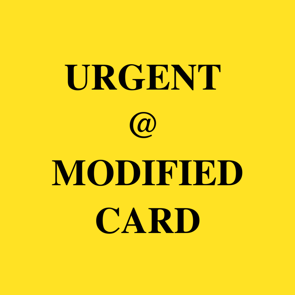 Urgent @ Modified Card | Shopee Malaysia