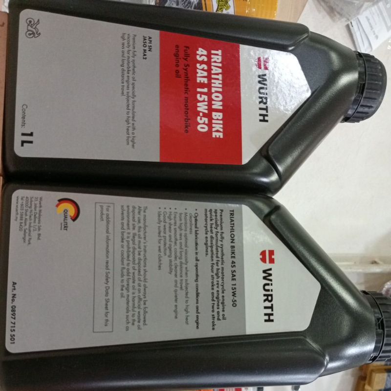 WURTH Triathlon Bike 4S 15W50 Fully Synthetic (1L) | Shopee Malaysia