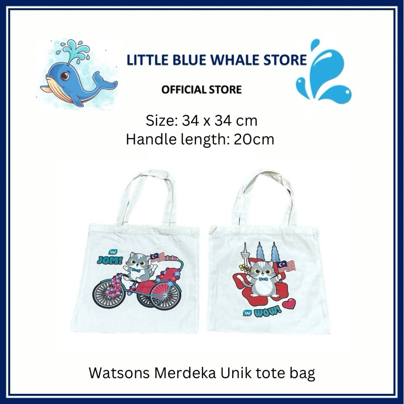 (OFFER) Merdeka unik tote canvas bag Watson’s | Shopee Malaysia