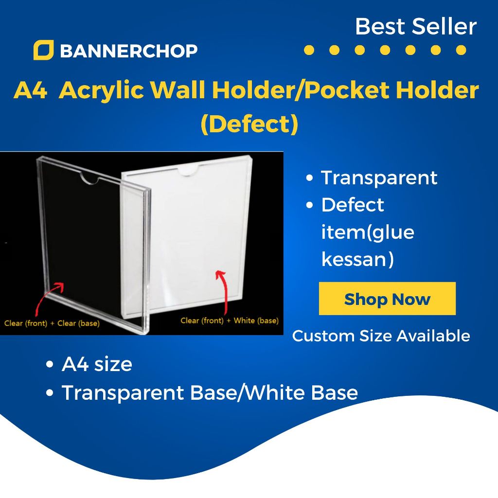 A3 A4 A5 Acrylic Wall Display, Acrylic Frame Slot In Memo Document Menu ...