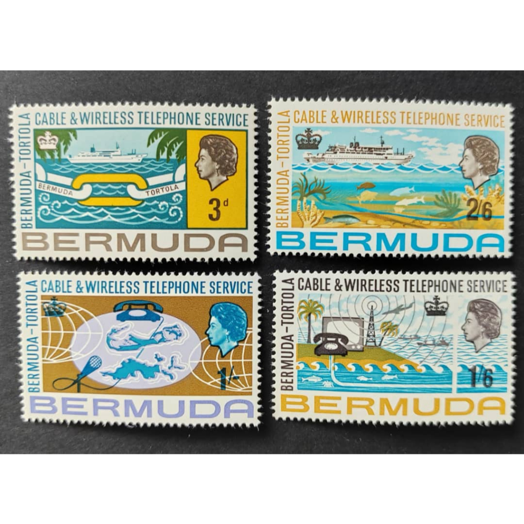 BERMUDA, 1967 Inauguration of Bermuda-Tortola Telephone Service , MINT ...