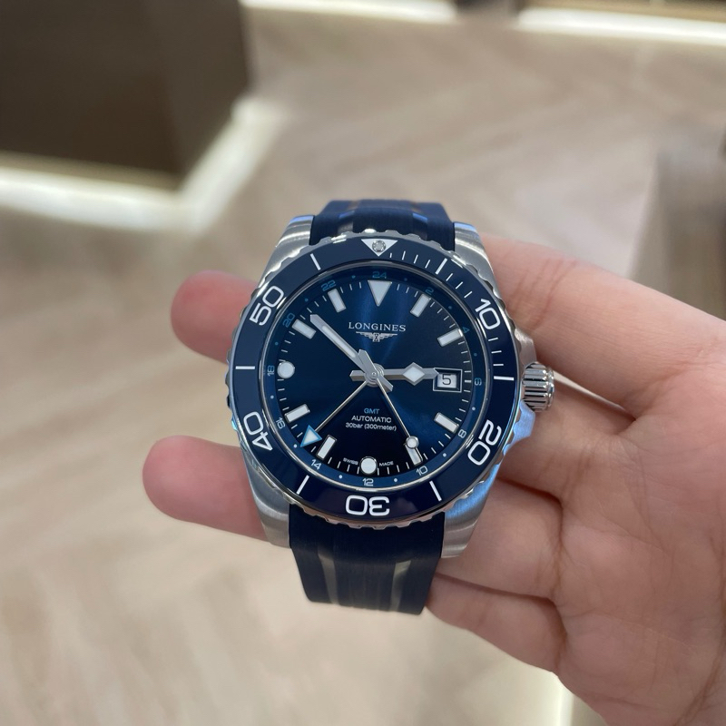 Longines HydroConquest GMT Blue RS - 41mm | Shopee Malaysia