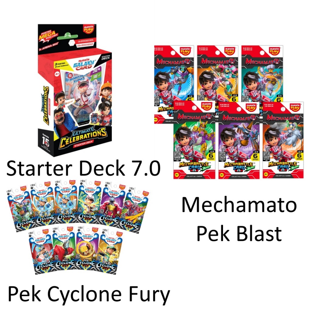 Boboiboy Galaxy Game Card: Pek Heroes Unite / Starter Deck 9.0 / Blast ...