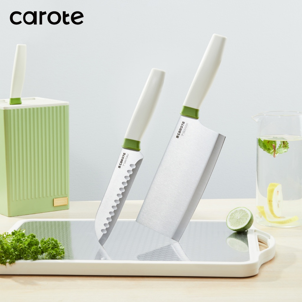 CAROTE Bio White Series 4-Piece StainlessSteel Knife Set Kitchen Tools ...