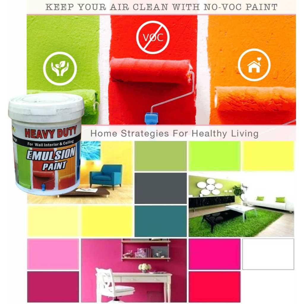 300ML ( EMULSION PAINT Heavy Duty ) Interior Acrylic Emulsion Paint ...