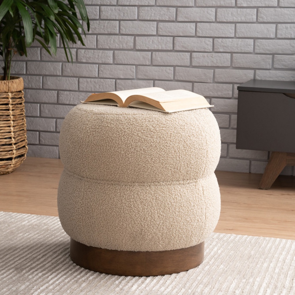 Kerusi Mini Stool Moden LEXIS Round Pouf Modern Ottoman Living Room ...