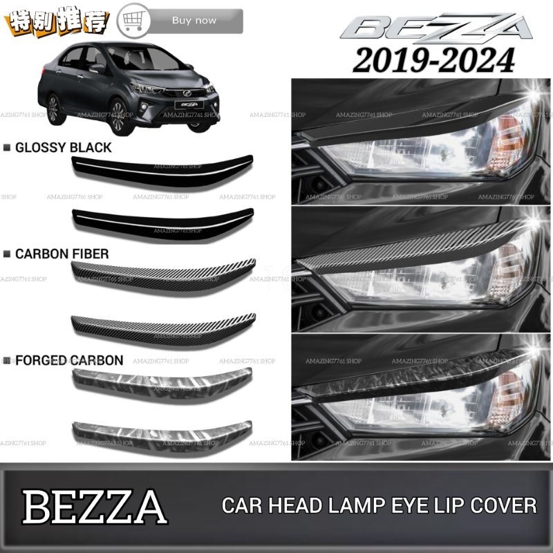 AMAZING PERODUA BEZZA FL 2019-2024 CAR HEAD LAMP COVER TRIM GARNISH ...