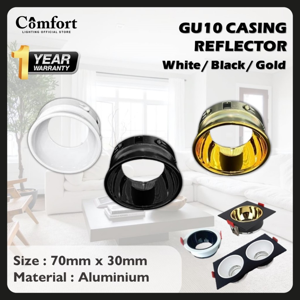 GU10 Reflector Fixture Casing Eyeball Changeable Fitting For Recessed ...